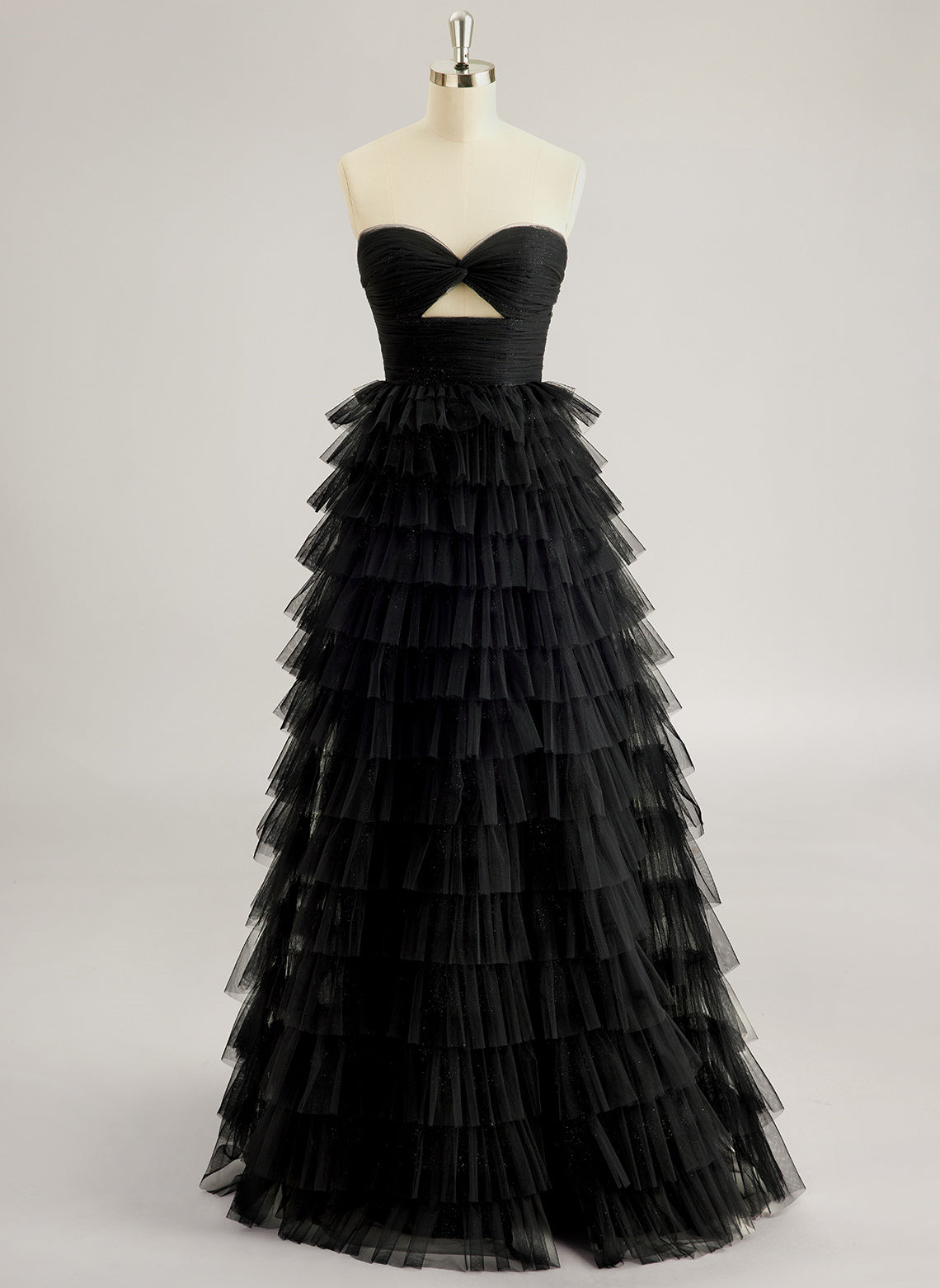 Ball-Gown/Princess Sweetheart Floor-Length Tulle Prom Dresses With Ple ...